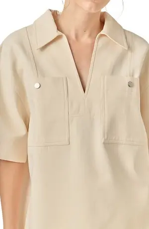 English Factory Cotton Longline Top