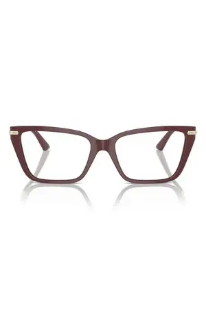 JIMMY CHOO 53mm Cat Eye Optical Glasses - Red/demo Lens