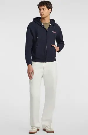 Guess Regular Fit Embroidered Logo Zip Hoodie