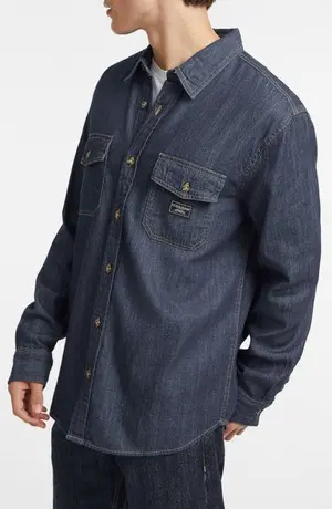 Guess Regular Fit Denim Button-up Shirt