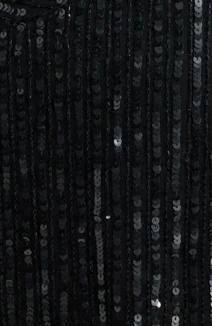 Pisarro Nights Sequin Embellished Cocktail Dress With Jacket - Black