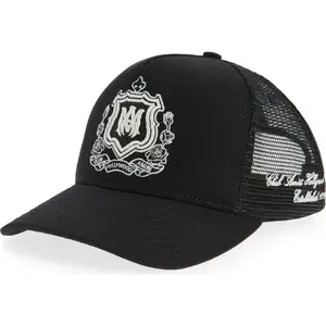 Amiri Ma Crest Trucker Hat - Black | Editorialist