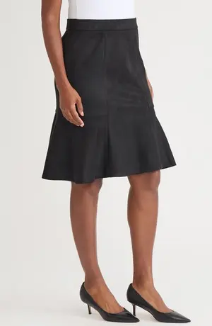 KASPER Flared Pull-on Skirt