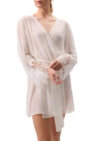 Rya Collection Delight Lace Cover-up Robe - Ivory