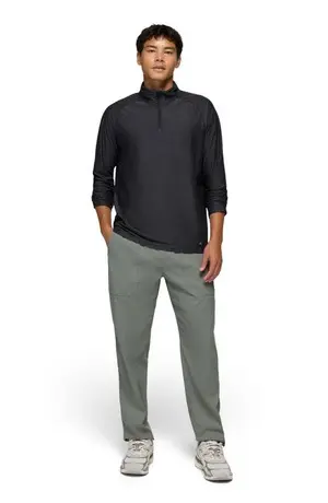 Prana Altitude Tracker Performance Quarter Zip - Black Heather