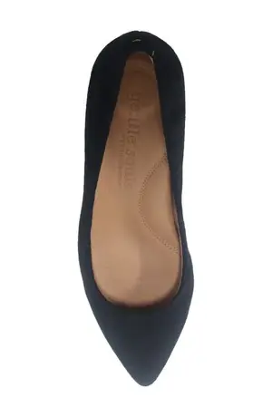 Gentle Souls Gardena Pointed Toe Pump - Black Suede