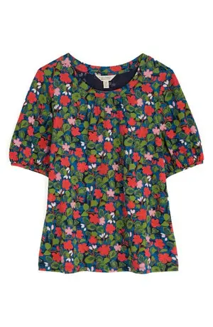 SEASALT CORNWALL Seaberry Floral Puff Sleeve Top