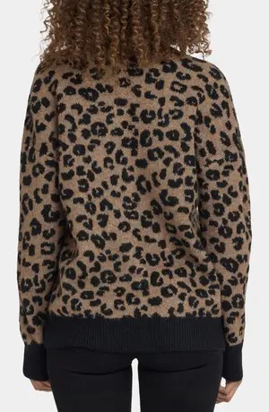 NYDJ Cheetah V-neck Cardigan