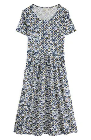 SEASALT CORNWALL Abstract Print Organic Cotton T-shirt Dress