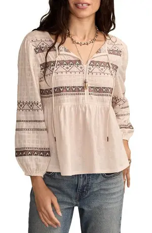 Lucky Brand Embroidered Tops