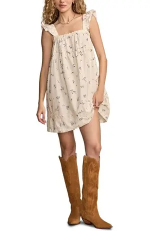 Lucky Brand Ruched Flutter Minidress