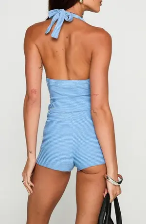 Princess Polly Sonora Stripe Halter Crop Top & Shorts Set