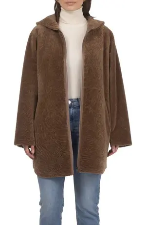 Gorski Reversible Textured Genuine Shearling Parka