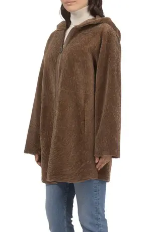 Gorski Reversible Textured Genuine Shearling Parka