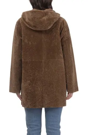 Gorski Reversible Textured Genuine Shearling Parka