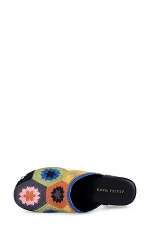 AZALEA WANG Naoto Platform Clog - Black/green/orange Multi