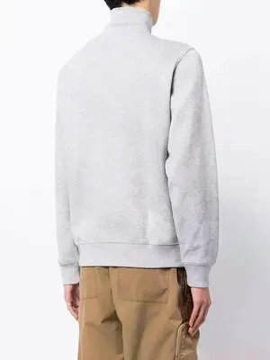 Lacoste Fine-ribbed High-neck Sweatshirt - Grey