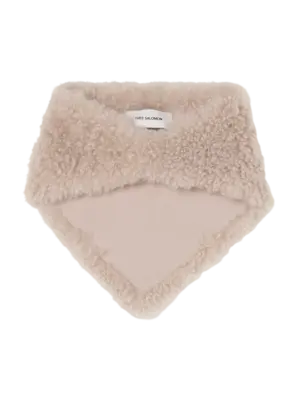 YVES SALOMON Shearling And Wool Scarf - Neutrals