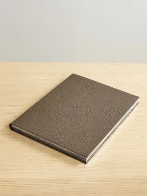 Smythson Portobello Ludlow Textured-leather Notebook - Brown