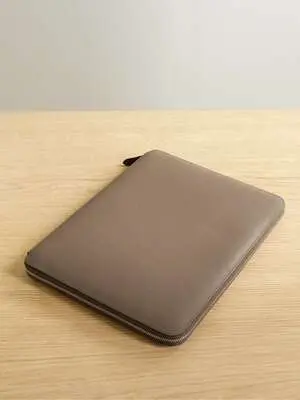 Smythson Panama A4 Textured-leather Folder - Tan