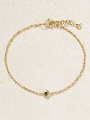 OCTAVIA ELIZABETH Nesting Gem Emerald Bracelet