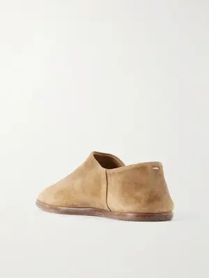 MAISON MARGIELA Tabi Split-toe Suede Loafers - Brown