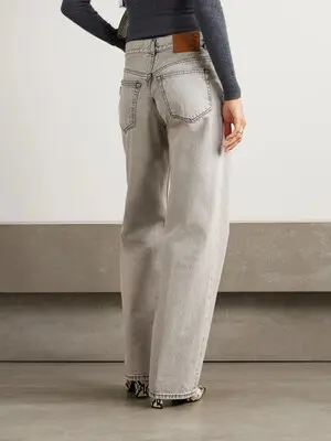 HAIKURE Bonnie High-rise Straight-leg Jeans - Gray