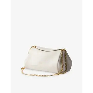 Prada Leather Shoulder Bag With Chain Strap - White