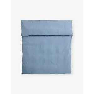 HAY Fineline Pinstripe Cotton Duvet Cover - Blue