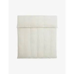HAY Fineline Pinstripe Cotton Duvet Cover - Ivory
