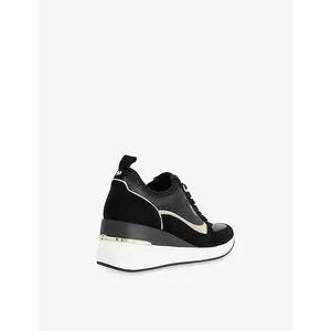 DUNE Ellaina Suede Low-top Wedge Trainers