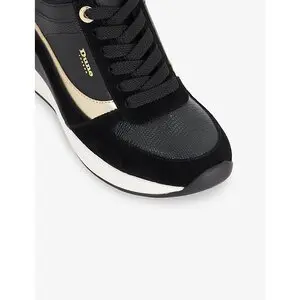 DUNE Ellaina Suede Low-top Wedge Trainers