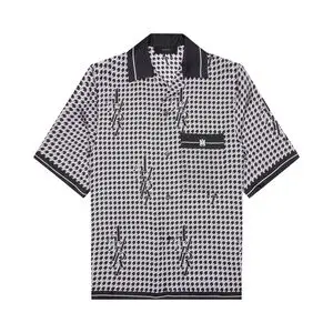 Amiri Houndstooth Print Bowling Shirt