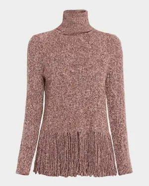 Zimmermann Hypnotic Fringed Turtleneck Sweater