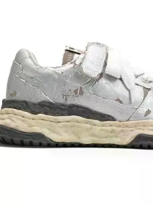 Mihara Yasuhiro Keith Torn-film Lace-up Sneakers - Silver