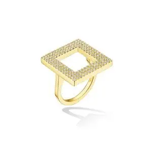 CADAR Foundation 18k Yellow Gold Square Statement Ring