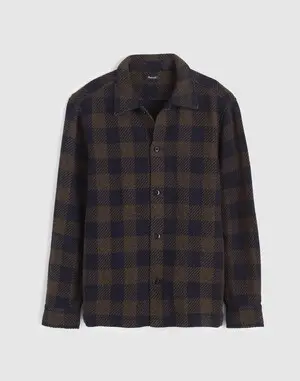 Madewell Twill Shirt-jacket In Broken Plaid - Gradient Plaid