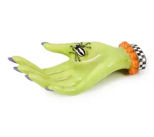 MACKENZIE-CHILDS Greta Witch's Hand Ceramic Tri Ket Tray - One-color