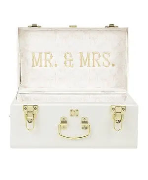PETITE KEEP Mr. & Mrs. Mini Bridal Trunk - White