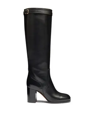 Santoni Leather High-heel Boot
