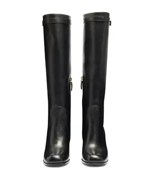 Santoni Leather High-heel Boot