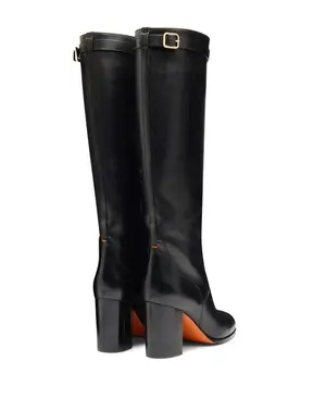 Santoni Leather High-heel Boot