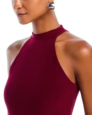 Aqua Cropped Halter Top