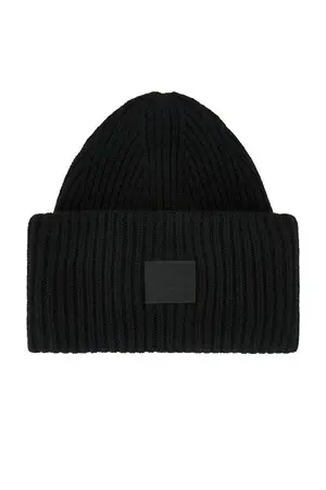 Acne Studios Pansy Face Beanie - Black
