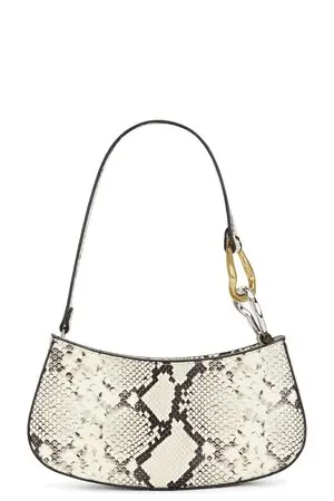 Women's Snake Embossed Leather Shoulder Bags