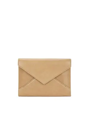 Saint Laurent Passport Case In Tan - Natural Tan