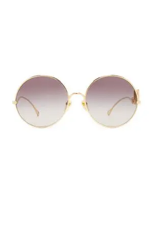 Chloé Iconic Round Frame Sunglasses - Gold & Grey