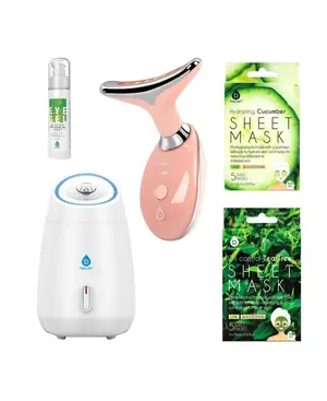 PURSONIC Ultimate Glow & Rejuvenation Bundle: 7-in-1 Led Therapy - White