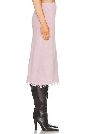JIL SANDER Midi Skirt With Frayed Hem