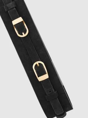 REISS Petula Suede Corset Belt